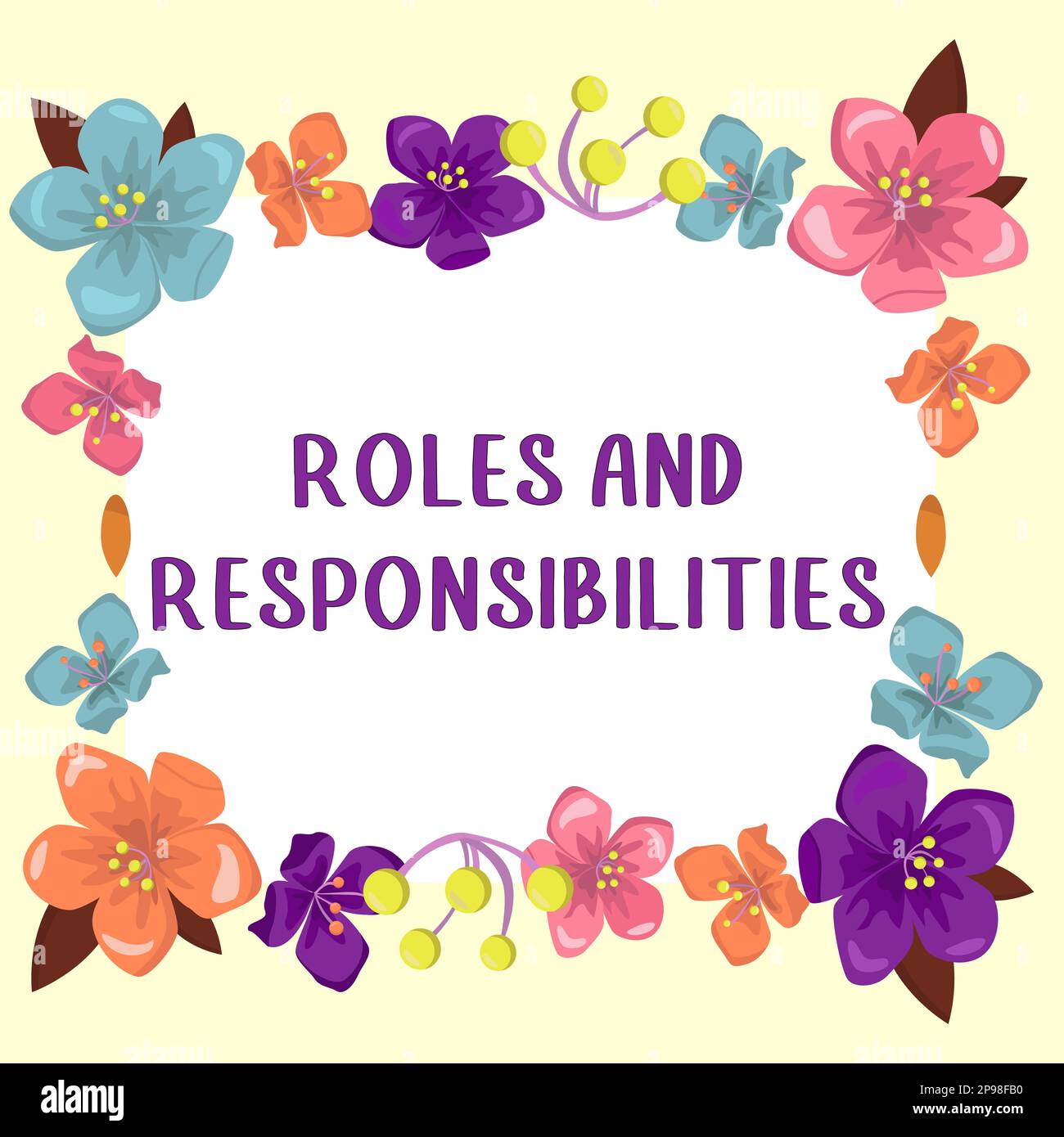 Writing displaying text Roles And Responsibilities. Word for Business ...