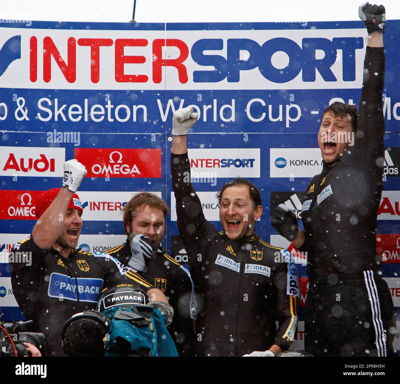 Second placed team Germany 3 with Alexander Metzger, Andreas Barucha ...