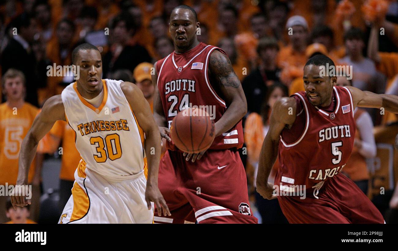 Tennessee's J.P. Prince (30) and South Carolina's Brandis Raley-Ross (5 ...