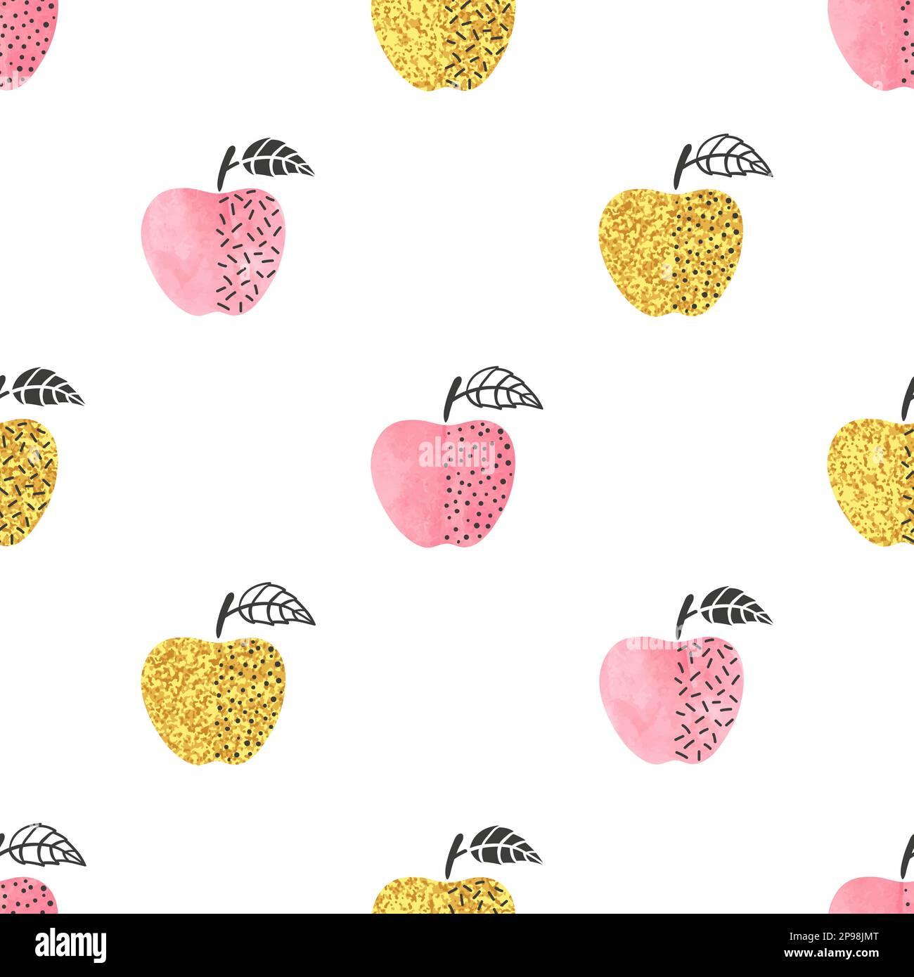 Golden apples illustration Stock Vector Images - Alamy