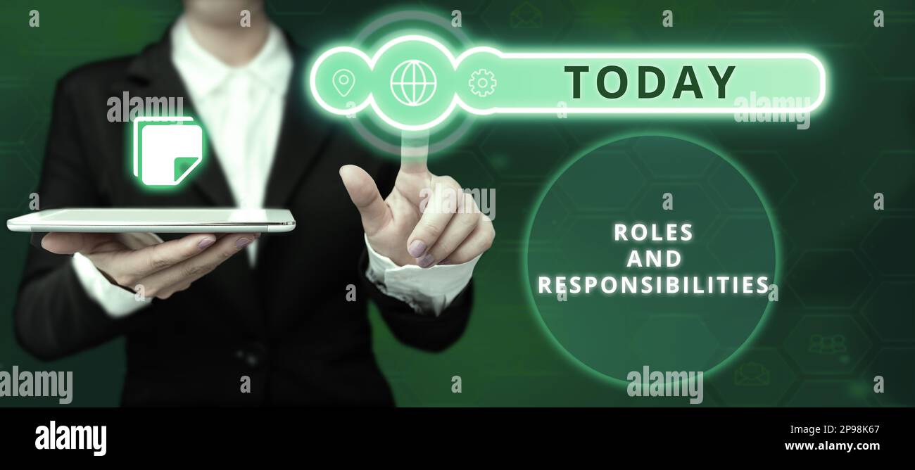 Conceptual display Roles And Responsibilities. Business concept ...