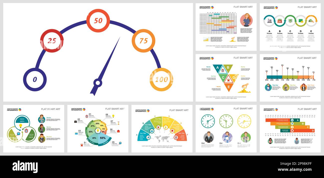 Collage of analysis or teamwork concept infographic charts Stock Vector ...
