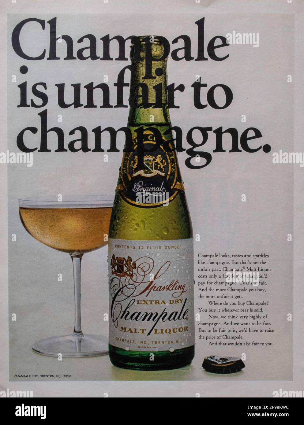Vintage champagne advert hi-res stock photography and images - Alamy