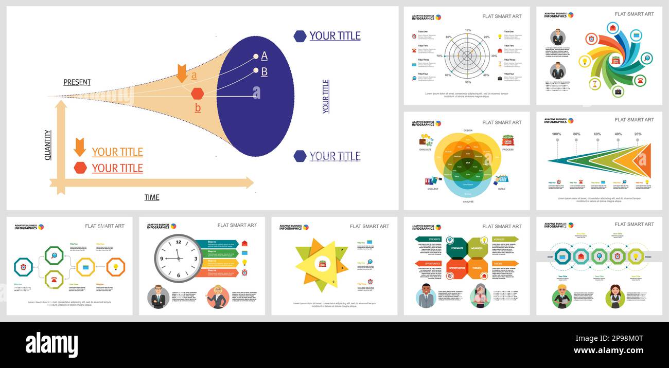 Set of original infographic diagrams with geometric Stock Vector Image ...