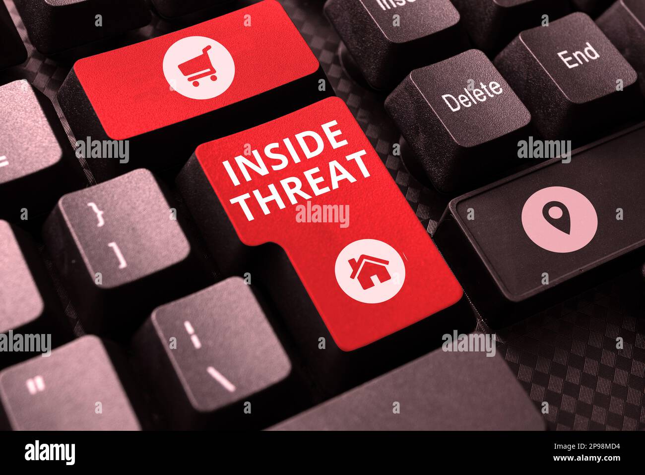 Hand writing sign Inside Threat. Word for Information that only an ...