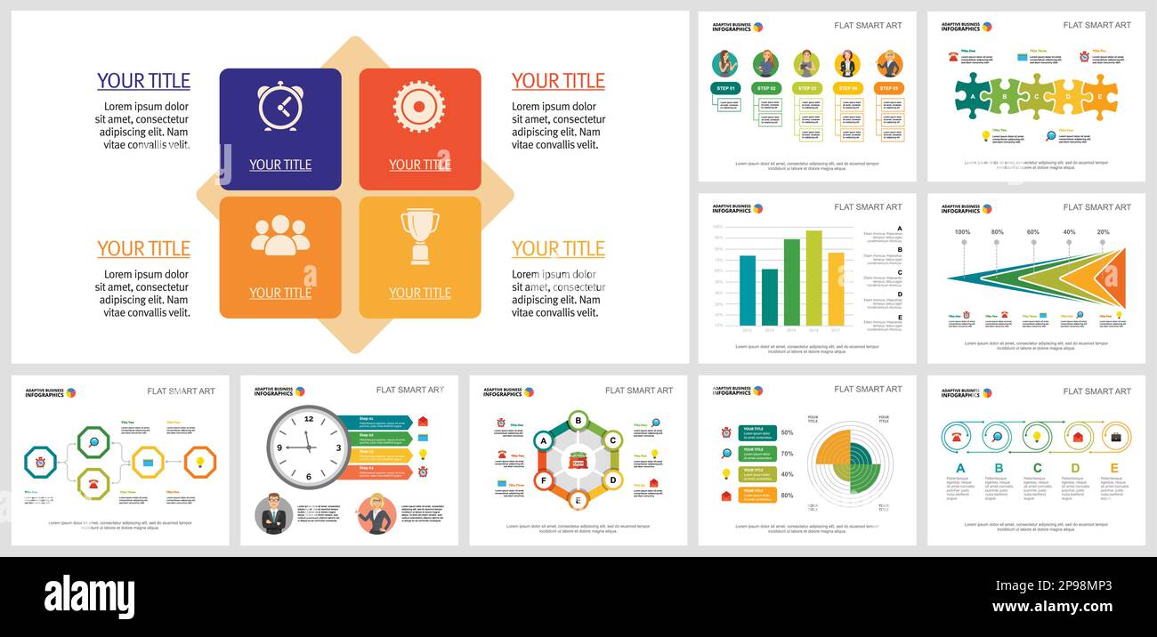 Set of creative business infographic slide designs Stock Vector Image ...