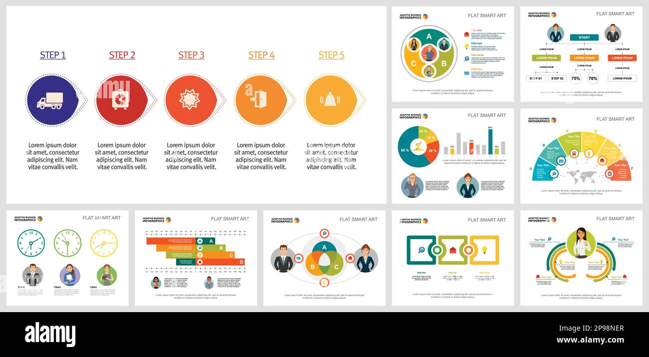 Collage of business infographic diagrams Stock Vector Image & Art - Alamy