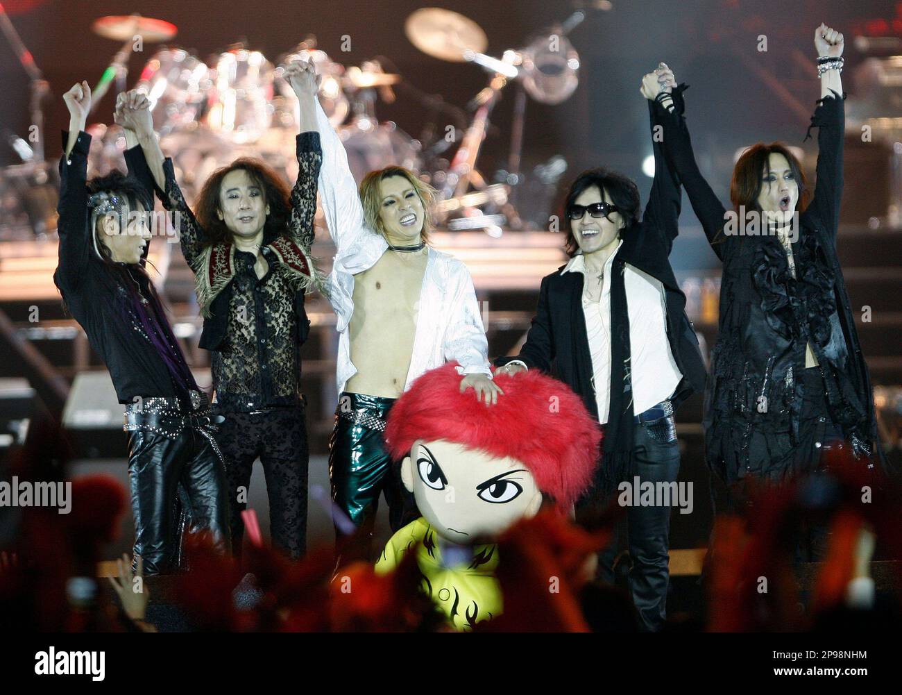 Japan's music band X Japan members, from left, Hiroshi Morie, Tomoaki ...