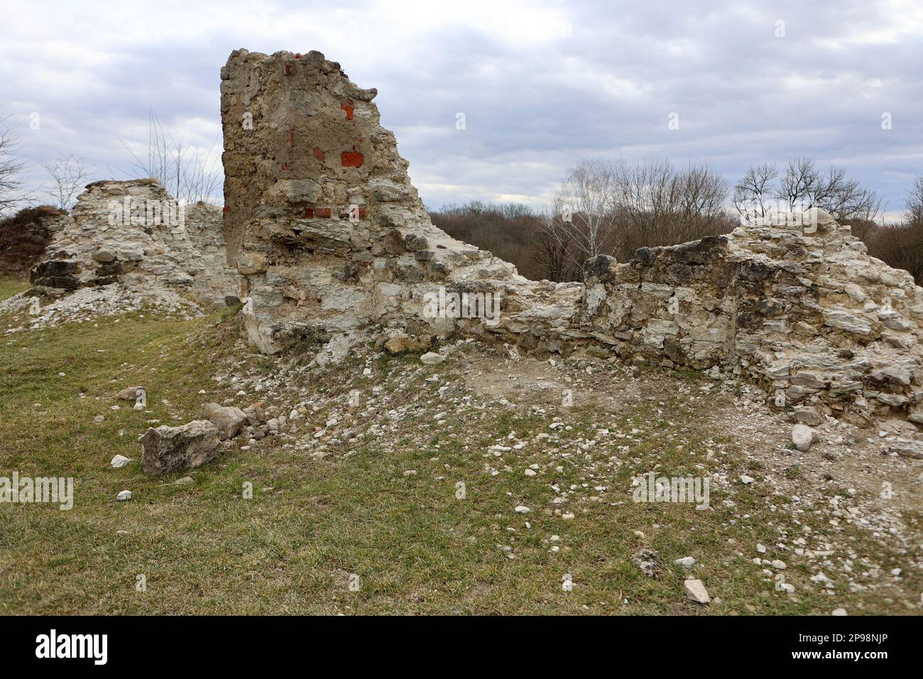 IVANO-FRANKIVSK REGION, UKRAINE - Ruins of the Halytskyi Castle, an ...