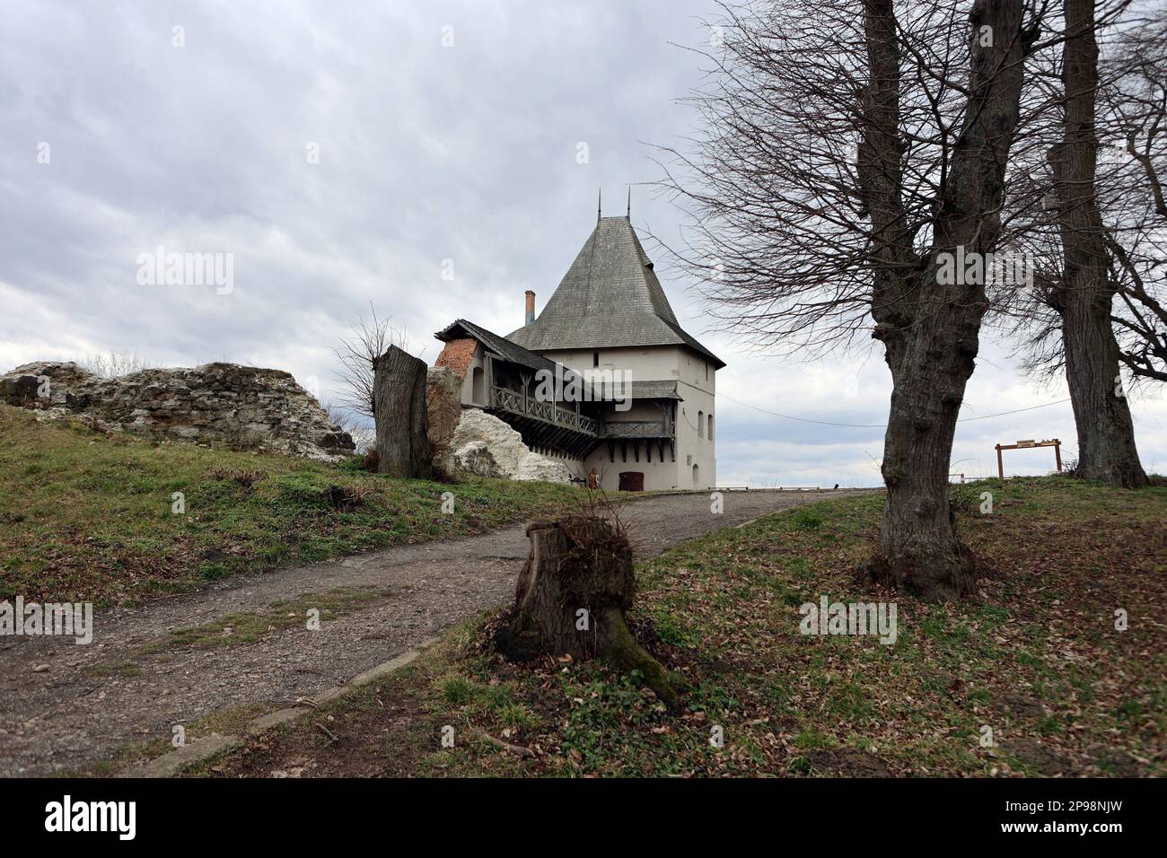 IVANO-FRANKIVSK REGION, UKRAINE - Halytskyi castle, an architectural ...