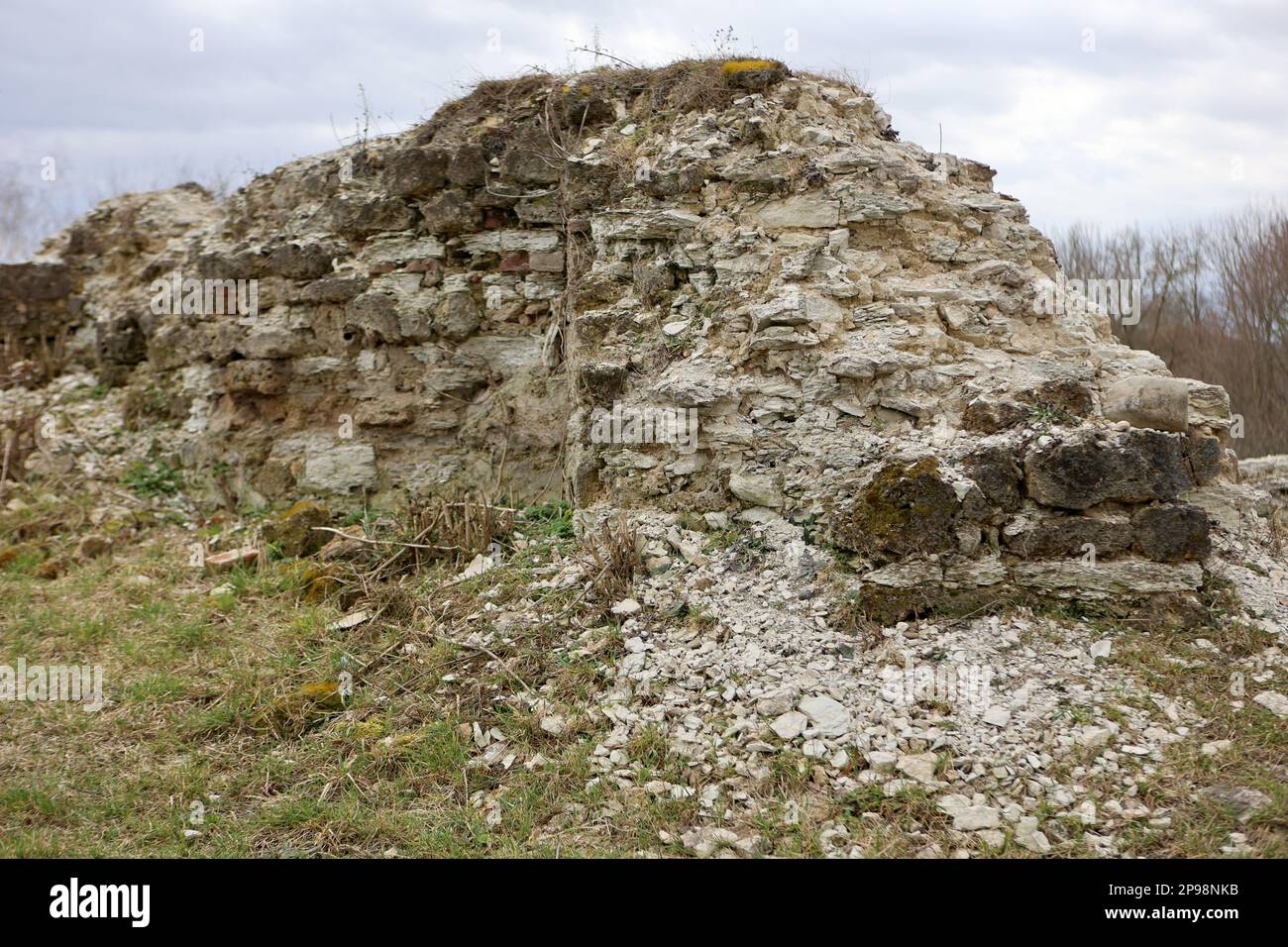 IVANO-FRANKIVSK REGION, UKRAINE - Ruins of the Halytskyi Castle, an ...