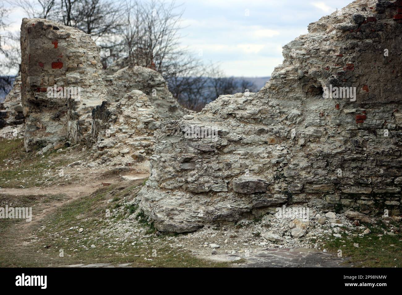 IVANO-FRANKIVSK REGION, UKRAINE - Ruins of the Halytskyi Castle, an ...