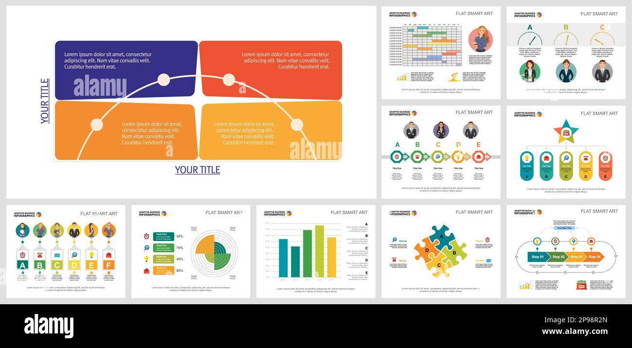 Colorful colorful diagram template set Stock Vector Image & Art - Alamy