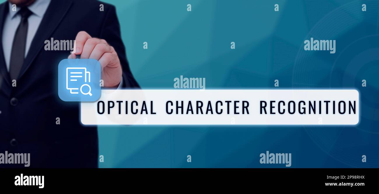Text sign showing Optical Character Recognition. Conceptual photo the ...