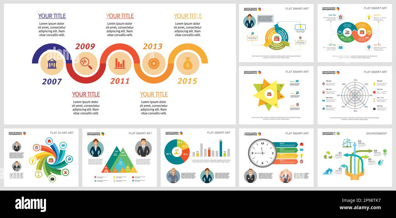 Collage of creative business infographic designs for management Stock ...