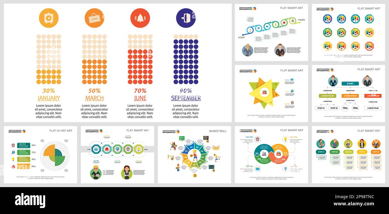 Set of creative business graphic designs for manag Stock Vector Image ...