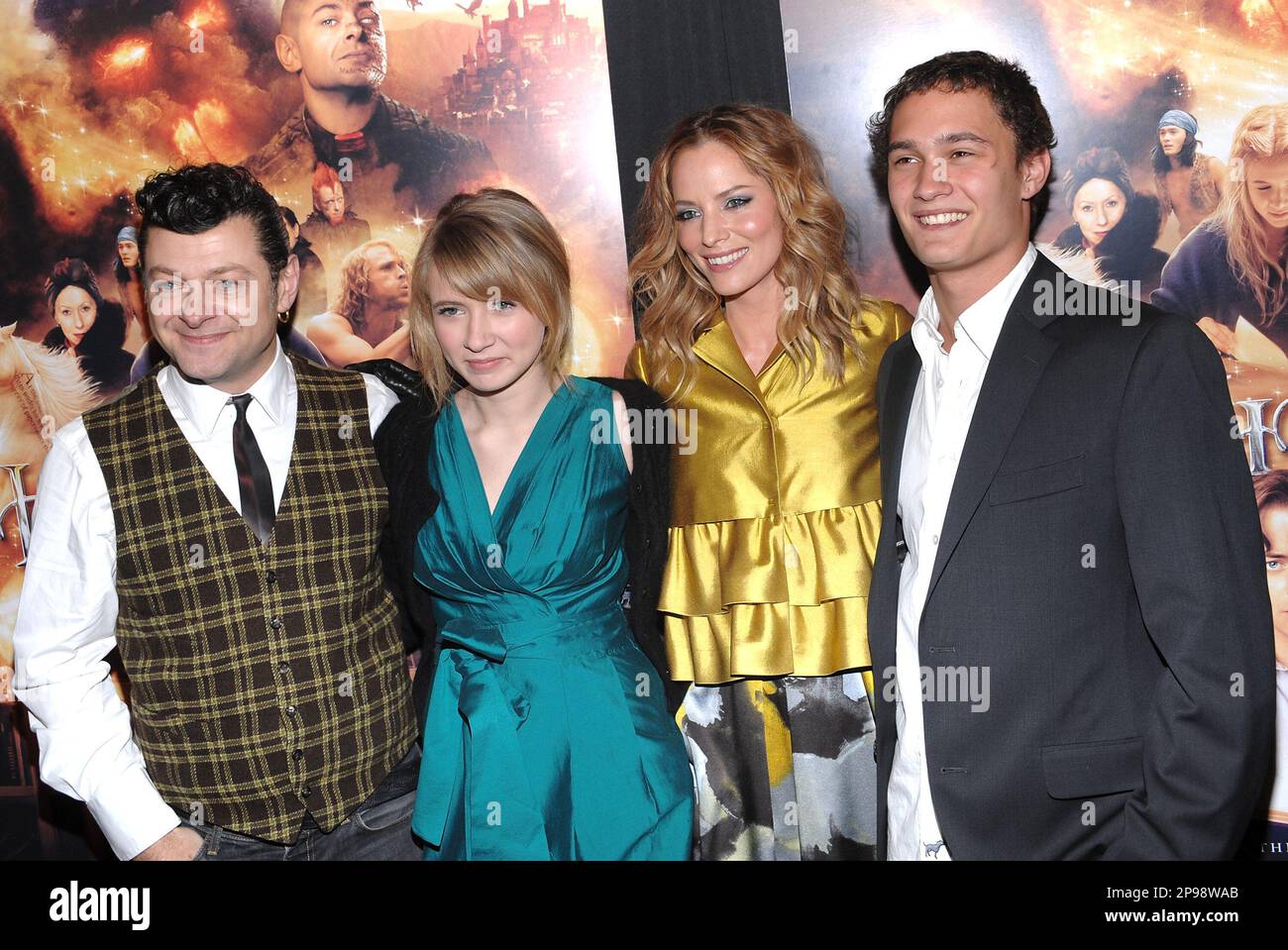 From left, actors Andy Serkis, Eliza Hope Bennett, Sienna Guillory and ...