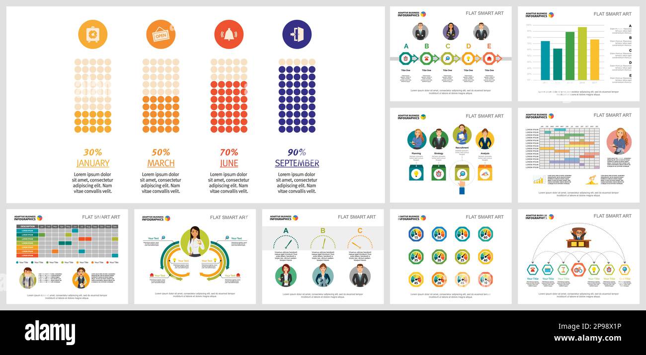 Creative diagram set for business project schedule Stock Vector Image ...