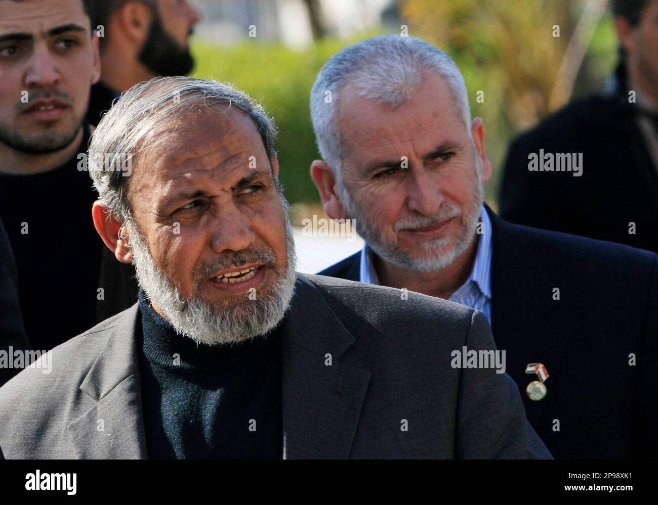 ** FILE ** In this Feb. 2, 2008 file photo senior Hamas leader Mahmoud ...