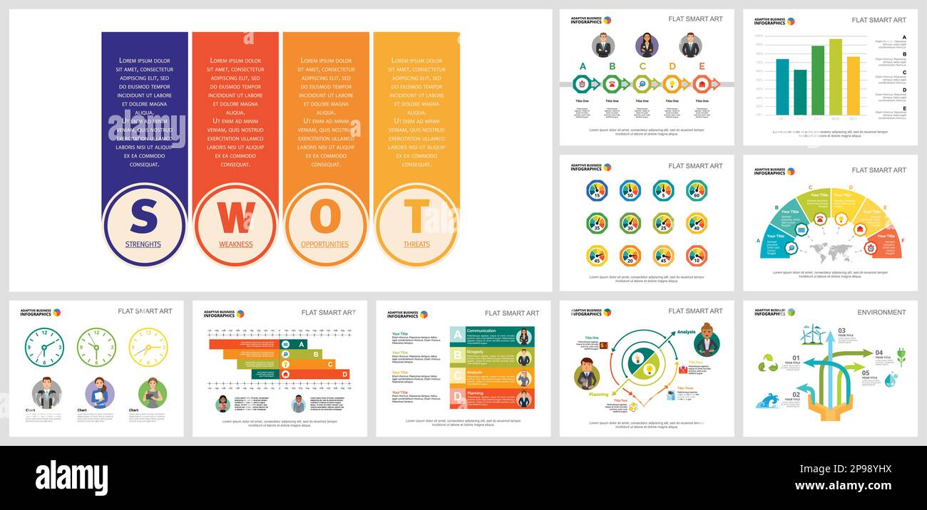 Colorful development and ecology concept infographics set Stock Vector ...