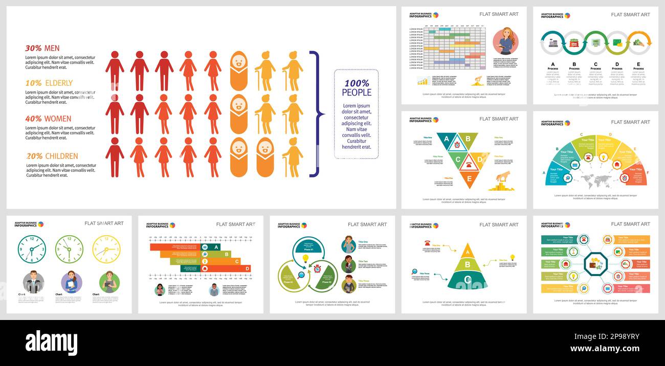 Set of business infographic diagrams Stock Vector Image & Art - Alamy