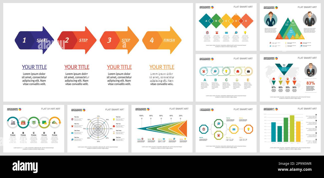 Set of original business infographic slide designs Stock Vector Image ...