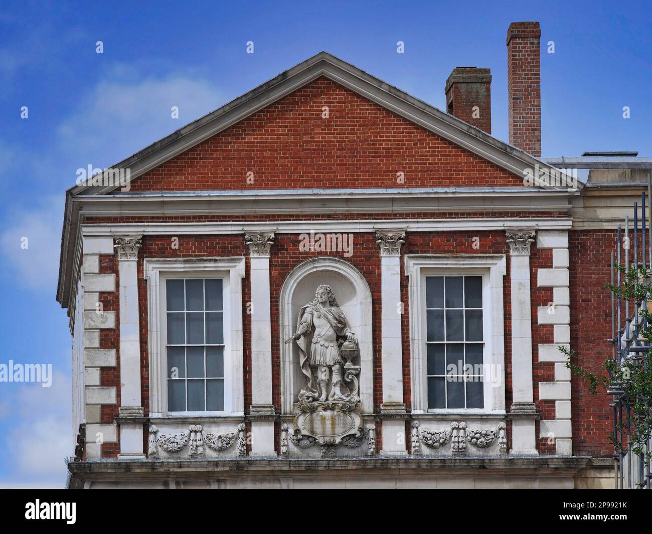 Historic Guildhall in Windsor, England, with statue of Prince George ...