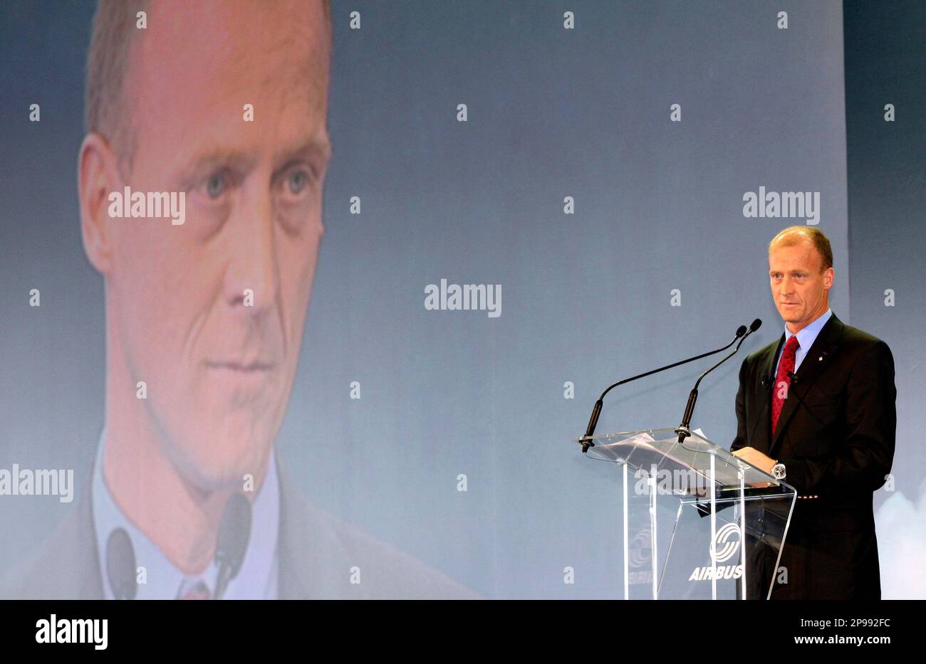 Airbus CEO and President Tom Enders delivers his speech as he launches ...