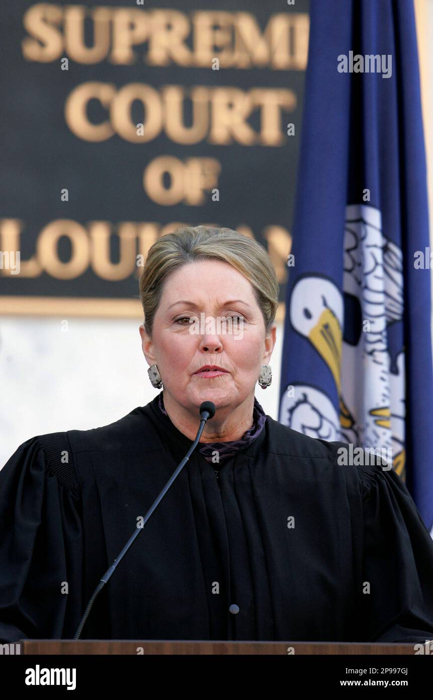 Chief Justice Catherine D. "Kitty" Kimball delivers remarks after she ...