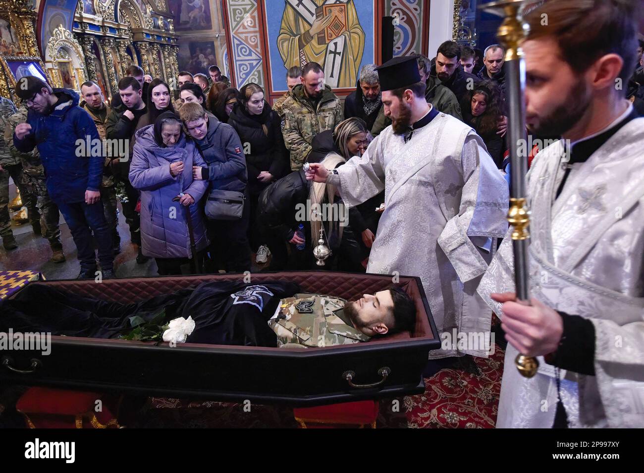 (EDITOR'S NOTE: Image depicts death) Priest of the Orthodox Church of ...