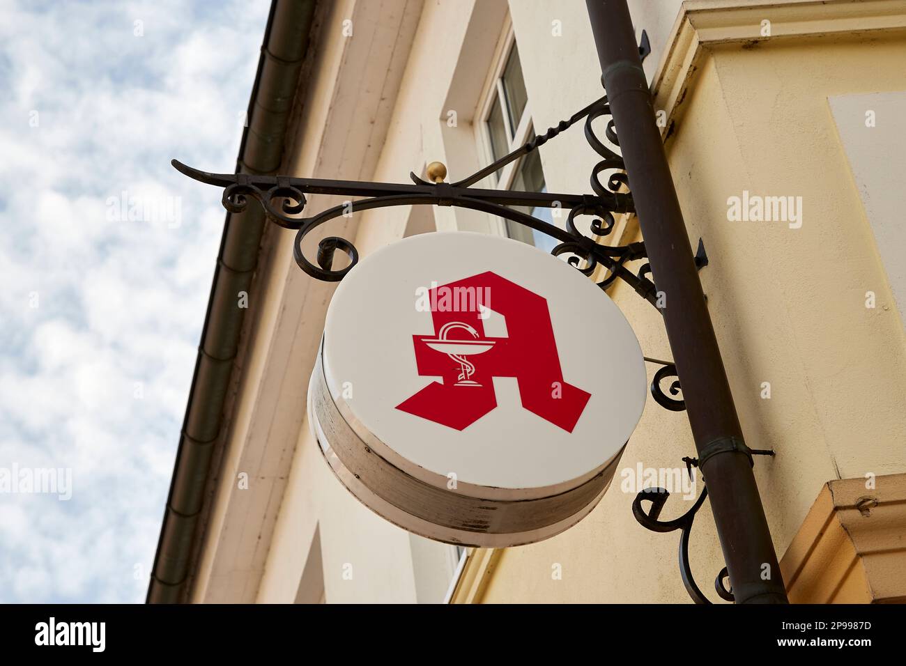 Heiligenstadt, Thueringen, Germany, 10 02 2023, German pharmacy sign in ...