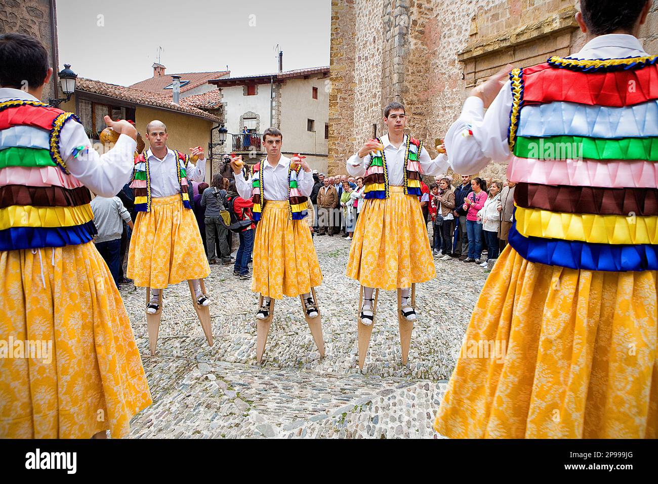 'Danza de los Zancos' folk dance, Anguiano, La Rioja, Spain Stock Photo ...