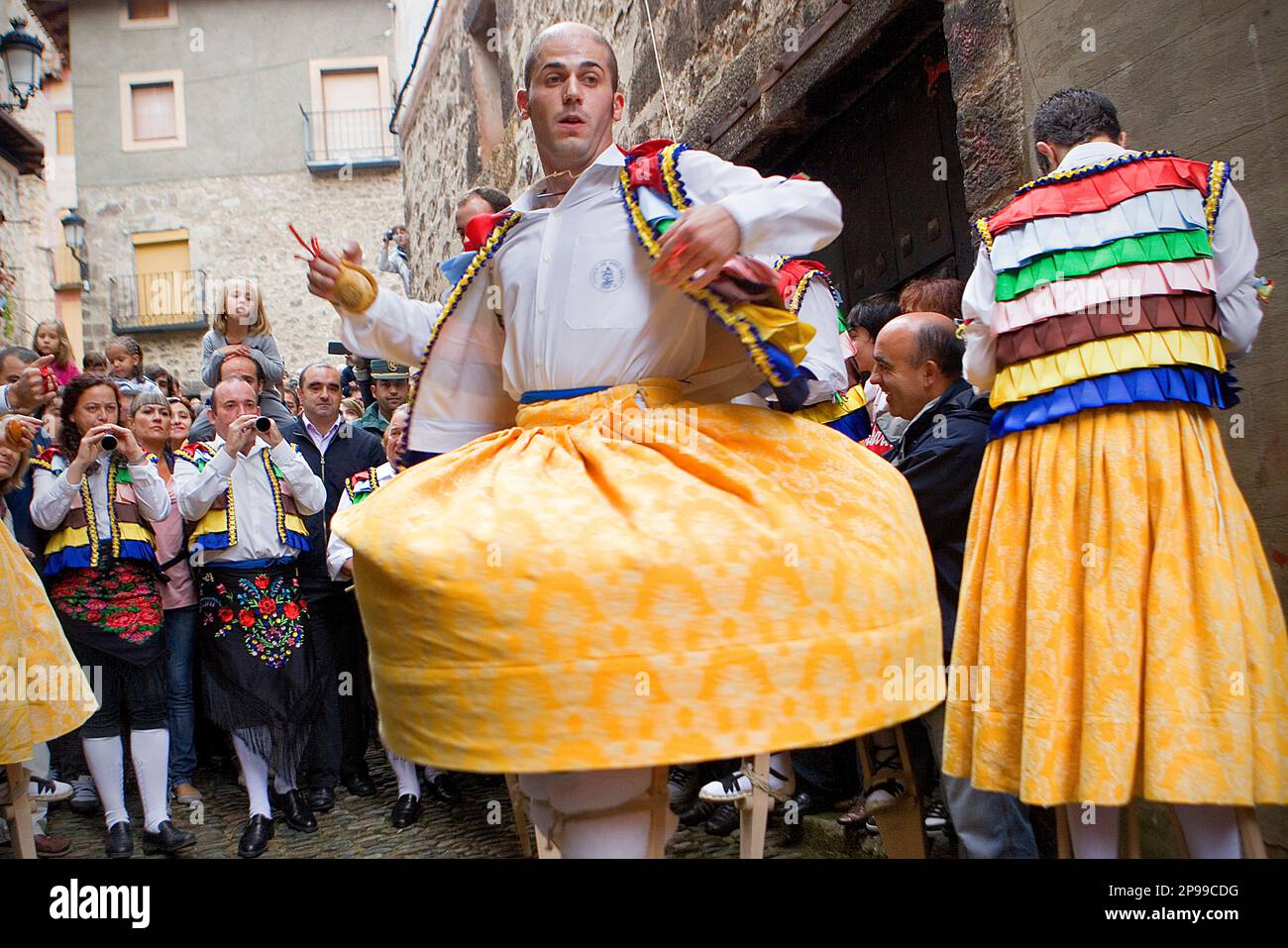 'Danza de los Zancos' folk dance, Anguiano,La Rioja, Spain Stock Photo ...