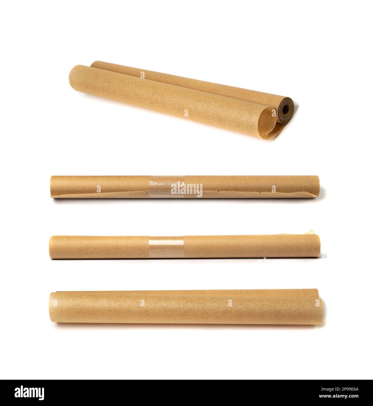 Brown Baking Paper Isolated, Rolled Kraft Cooking Paper Sheet Texture ...