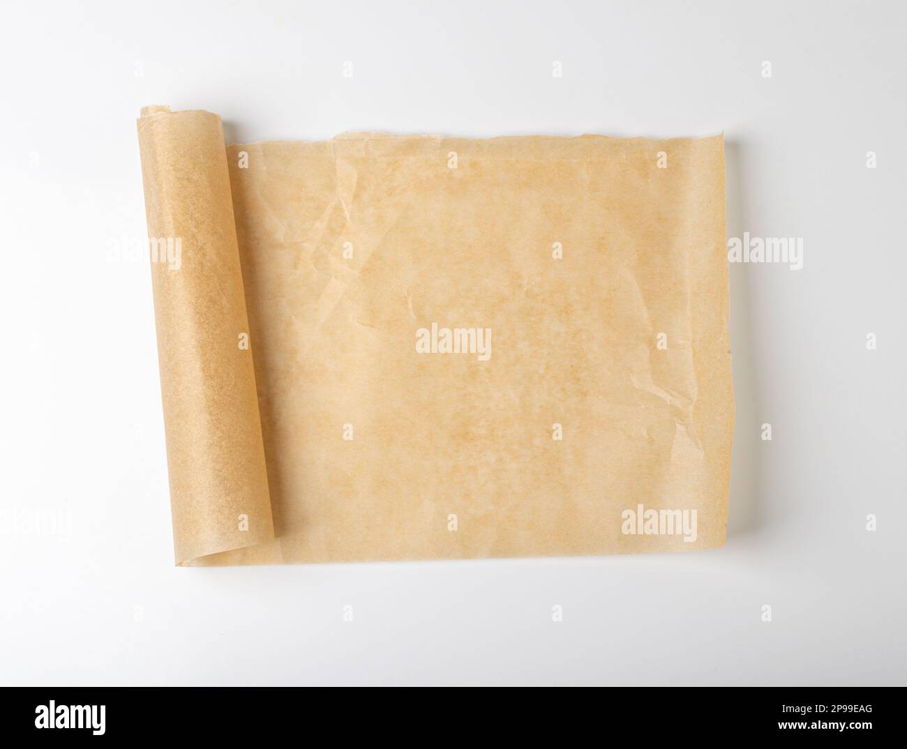 Crumpled Baking Paper, Kraft Cooking Paper Sheet Texture Background ...