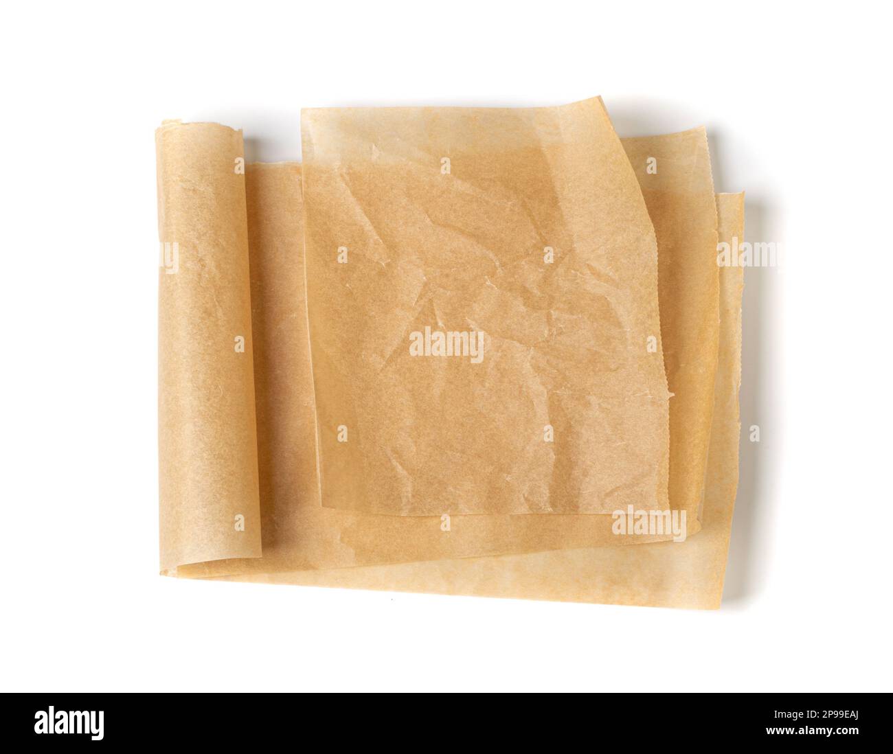 Crumpled Baking Paper, Kraft Cooking Paper Sheet Texture Background ...