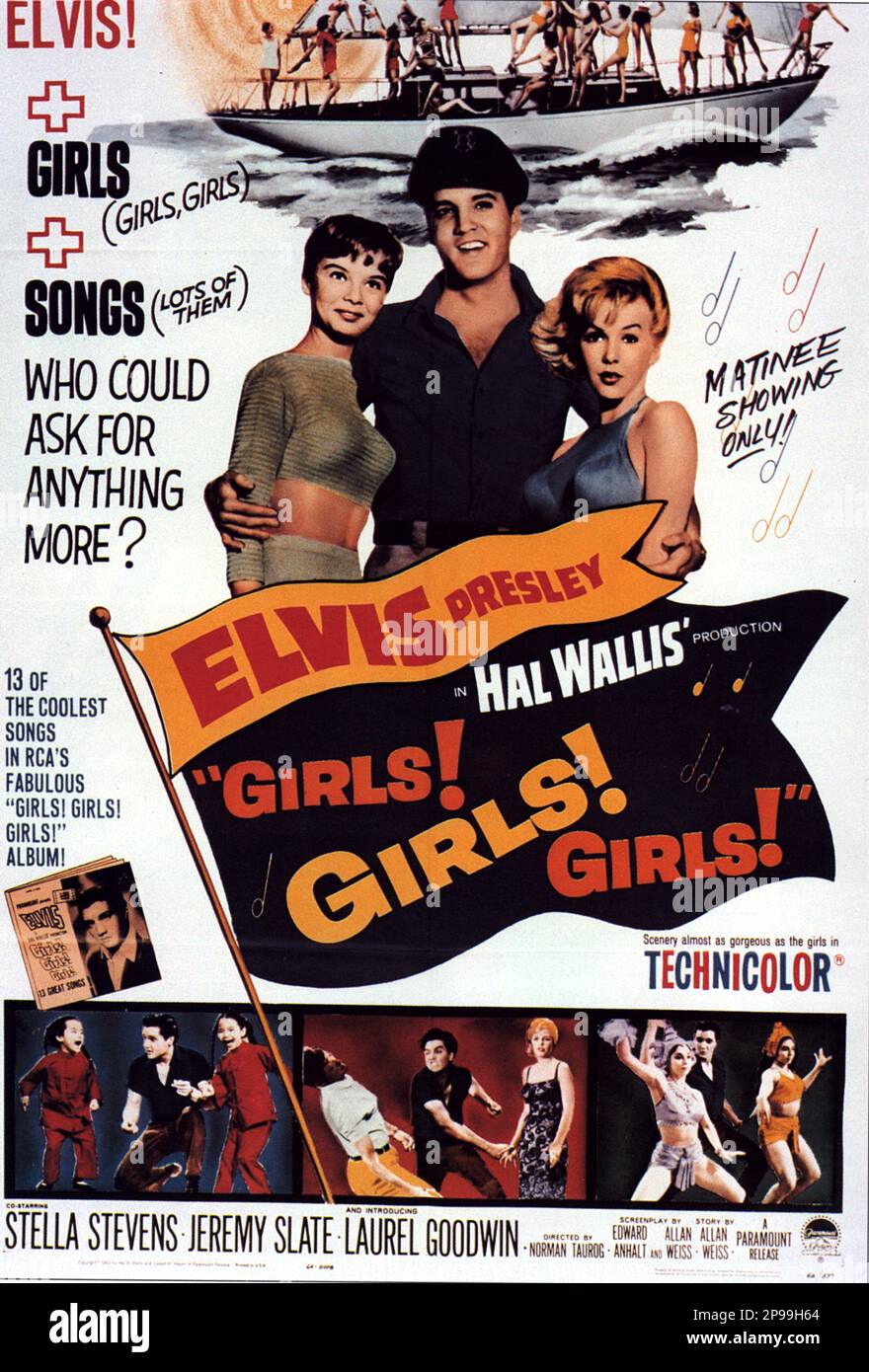 1962 : The advertising poster for the movie GIRLS ! GIRLS ! GIRLS ! by ...