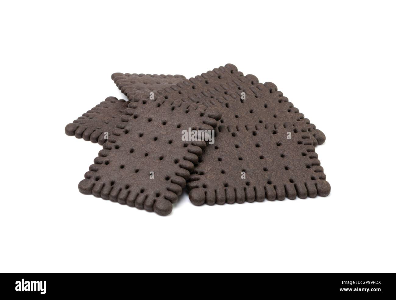 Chocolate Biscuit Isolated, Black Quadratic Cookie, Dark Soft Biscuits ...