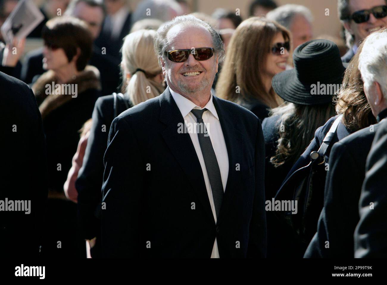 Actor Jack Nicholson outside the Cathedral of Our Lady of the Angels ...
