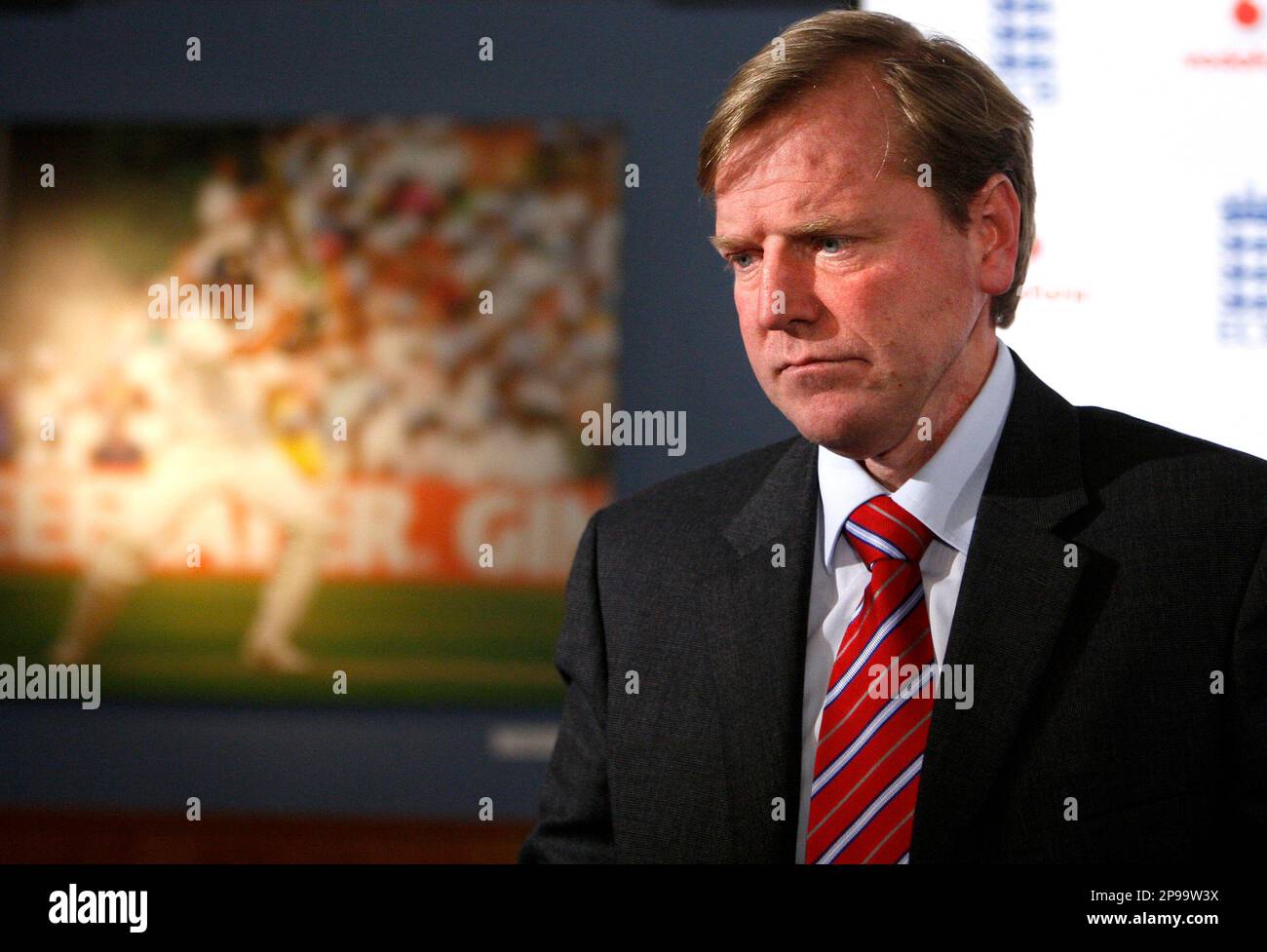 Managing director of England cricket Hugh Morris is seen after he read ...