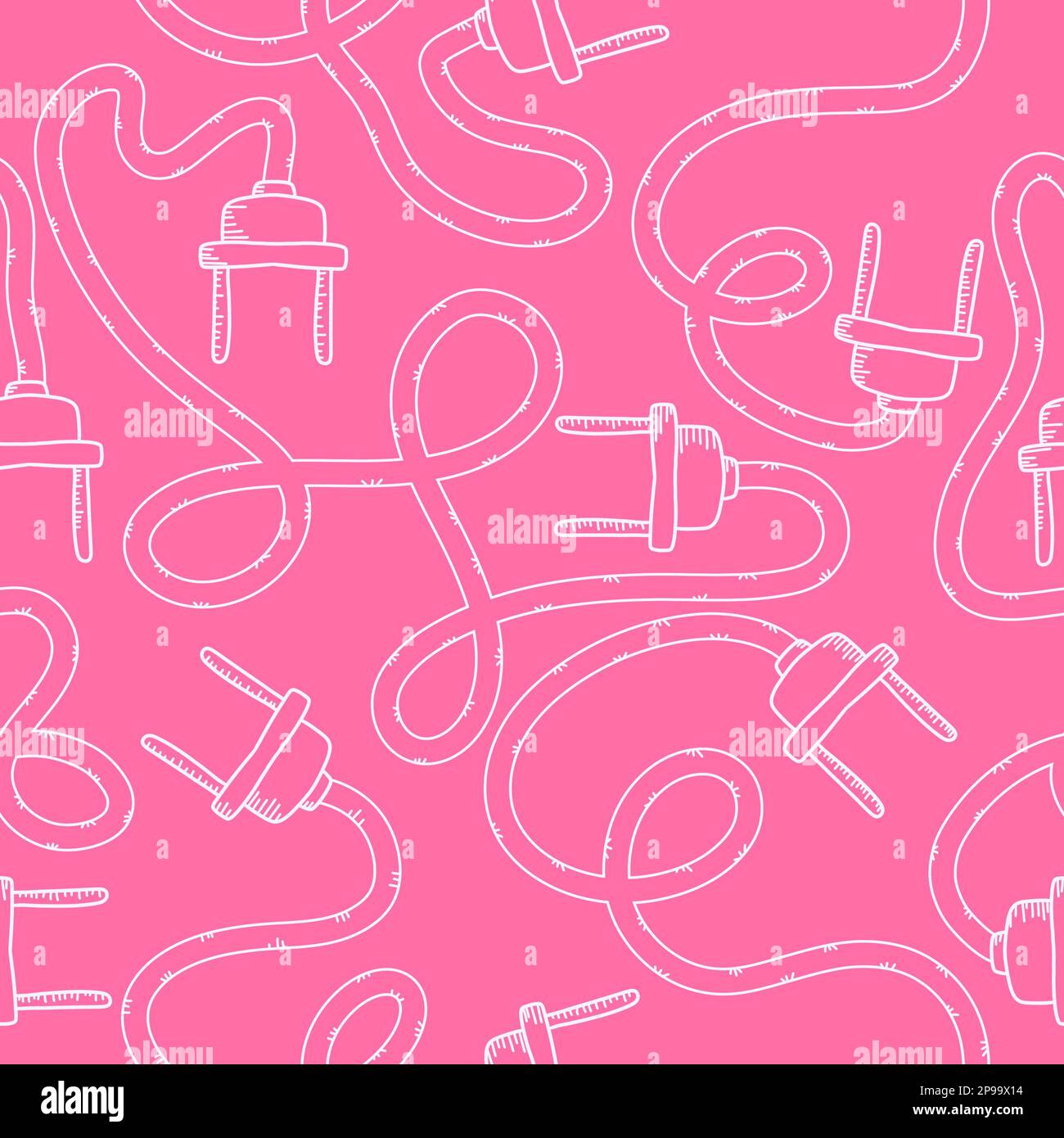 Cartoon plugs seamless electric pattern for wrapping paper and kids ...