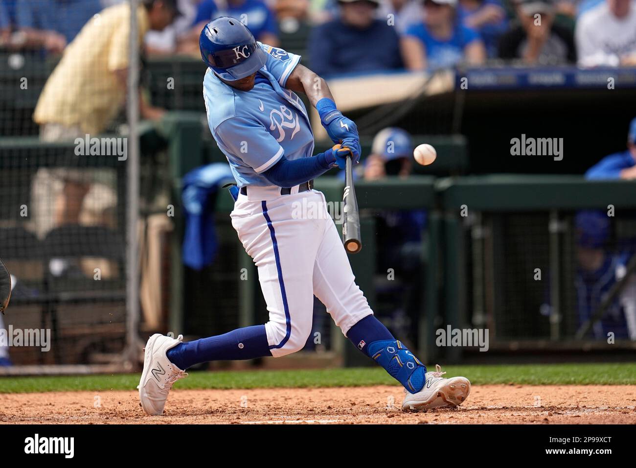 Kansas City Royals' Tyler Tolbert hits a solo home run during the sixth ...