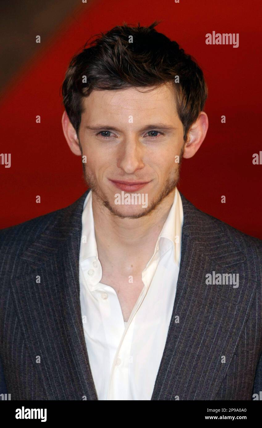 British actor Jamie Bell, seen, as he arrives at the European premiere ...
