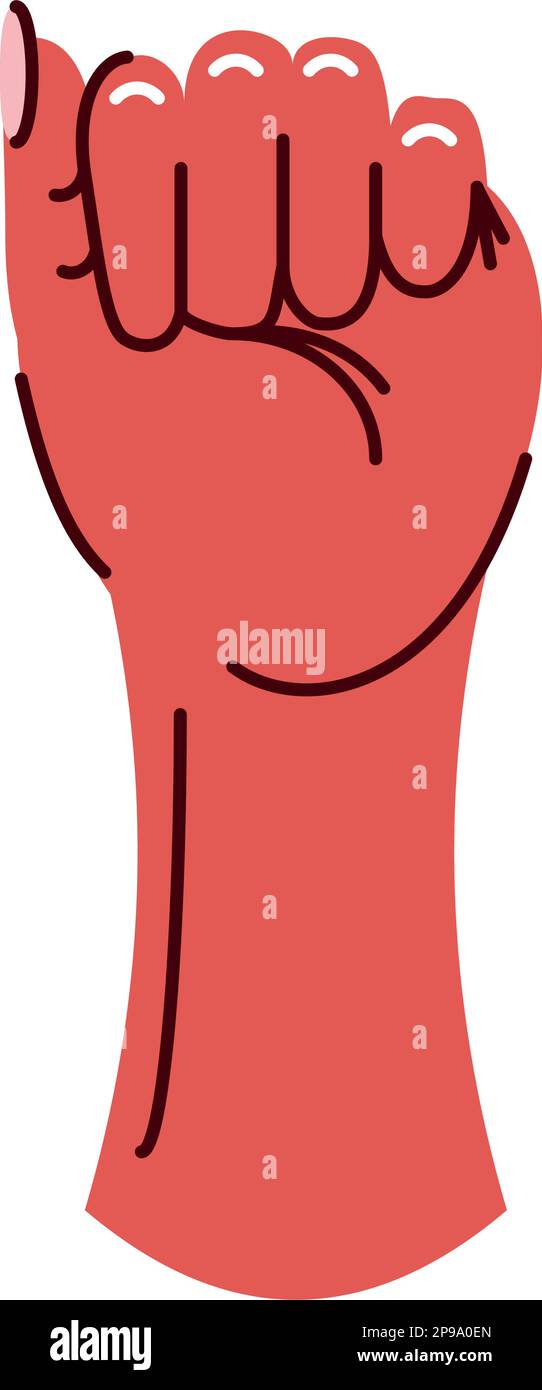 raised female hand Stock Vector Image & Art - Alamy