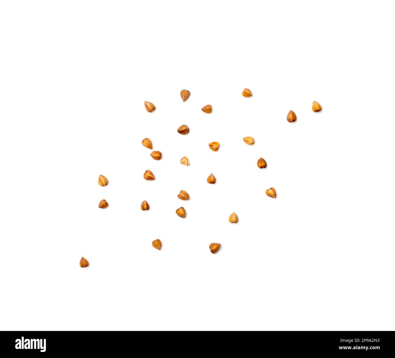 Raw Buckwheat Pile Isolated, Dry Buck Wheat Grains, Russian Kasha Heap ...