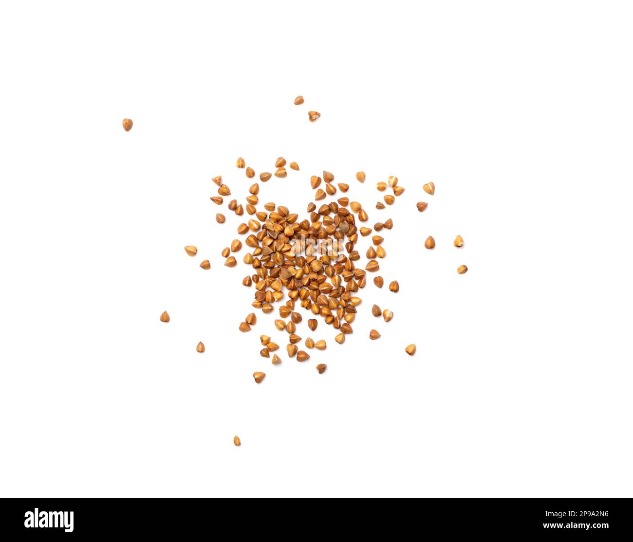 Raw Buckwheat Pile Isolated, Dry Buck Wheat Grains, Russian Kasha Heap ...