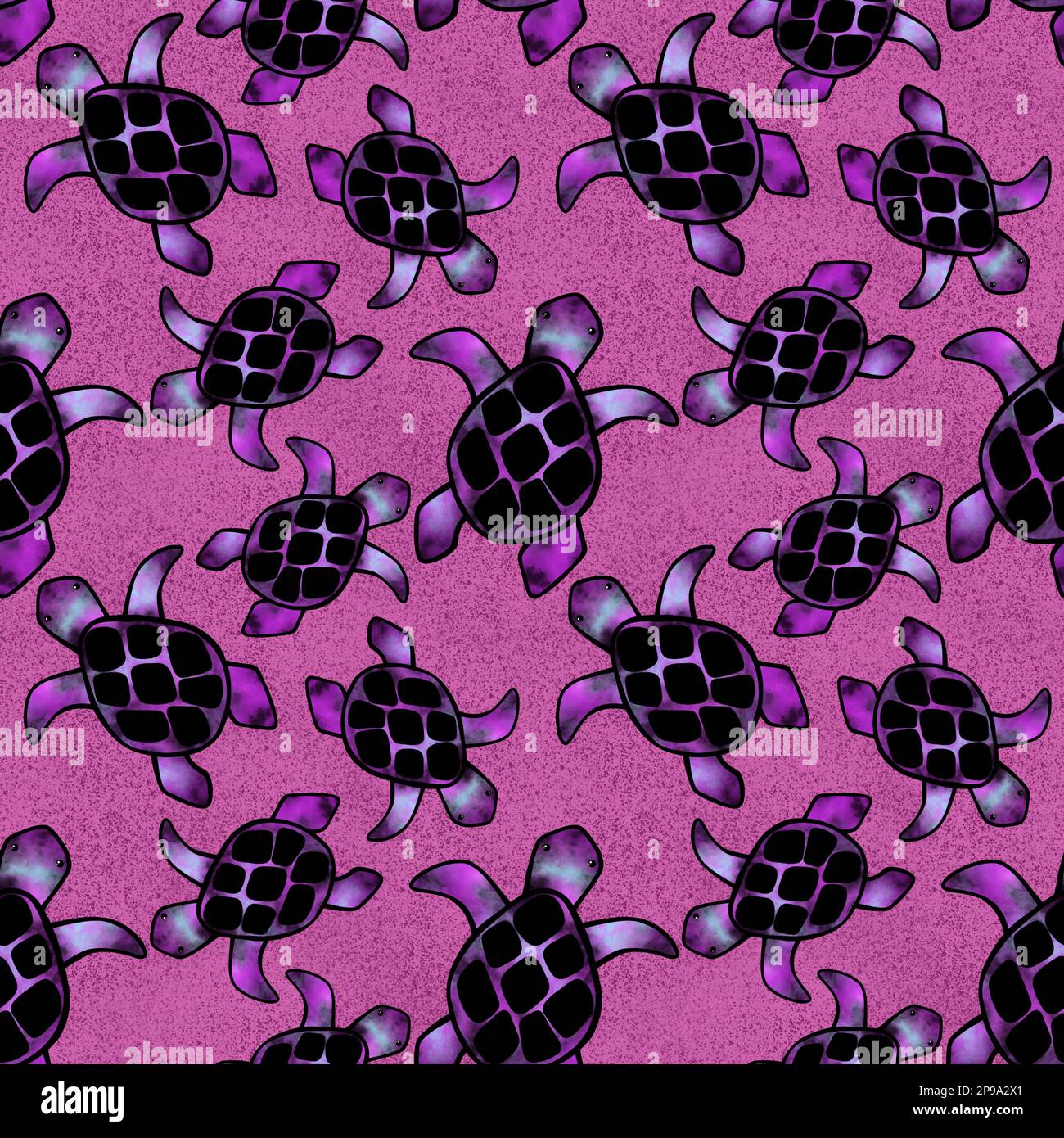 Animals cartoon seamless turtle and water ocean waves pattern for ...