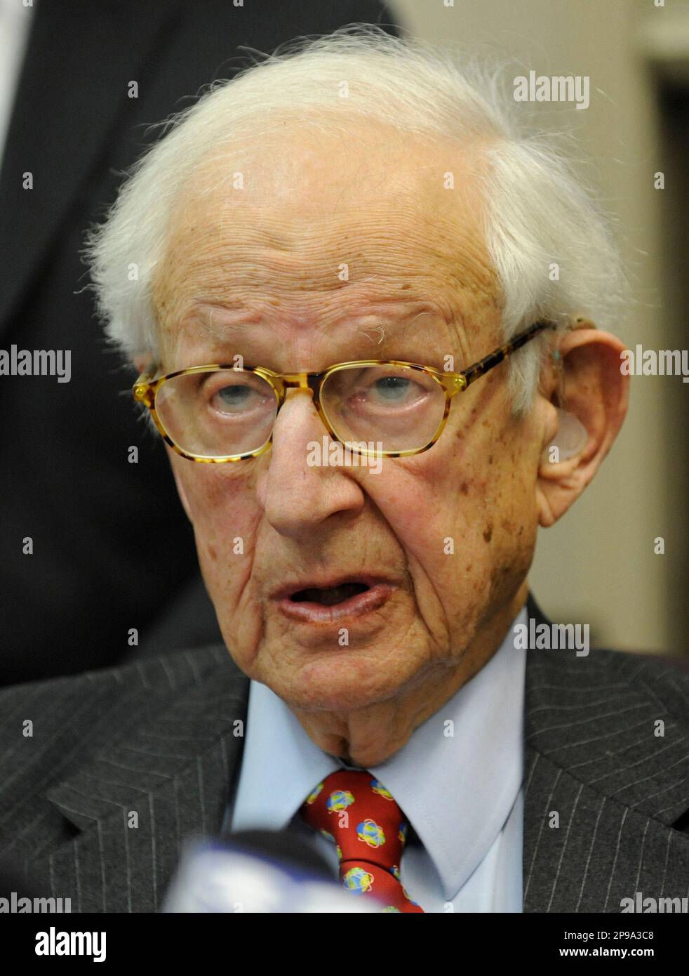 Manhattan District Attorney Robert Morgenthau announces the indictment ...