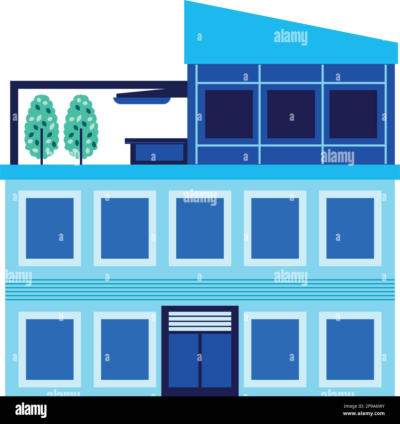 building flat style Stock Vector Image & Art - Alamy