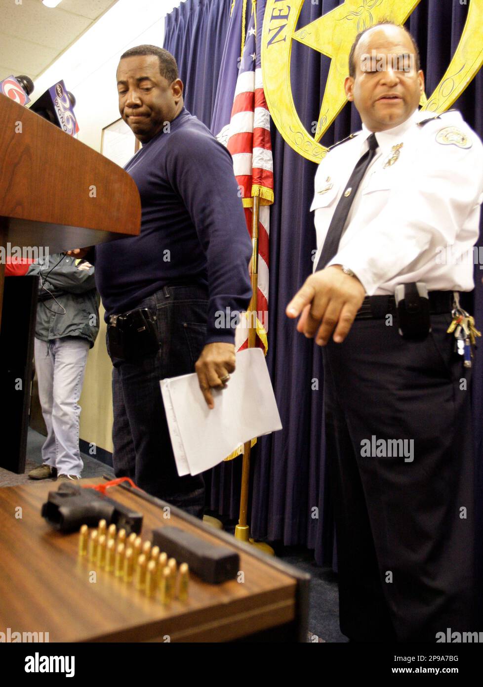 New Orleans Police Superintendent Warren Riley, left, and Deputy Chief ...